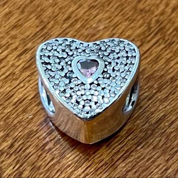 Pandora | Jewelry | Pandora Sweetheart Pink Heart Charm | Poshmark